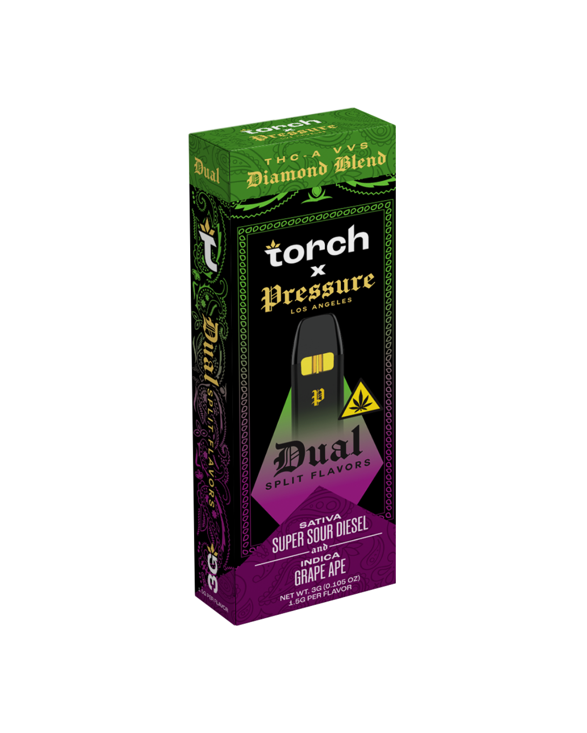 Torch X Pressure THCa VVS Diamond Blend Dual Disposable 3g